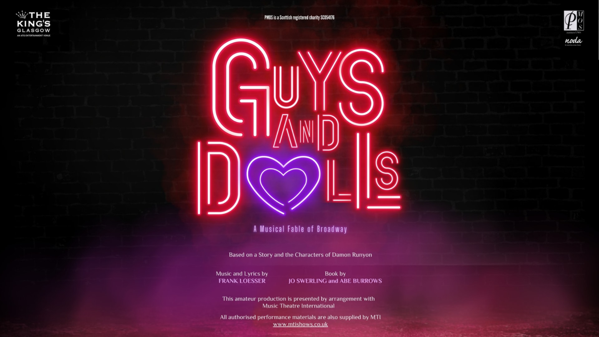PMOS presents Guys & Dolls Tickets | King's Theatre, Glasgow in Glasgow | ATG Tickets